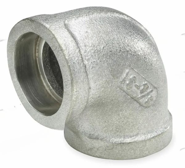 90 Degree Elbow, 316 Stainless Steel, 2 in x 2 in Fitting Pipe Size ...