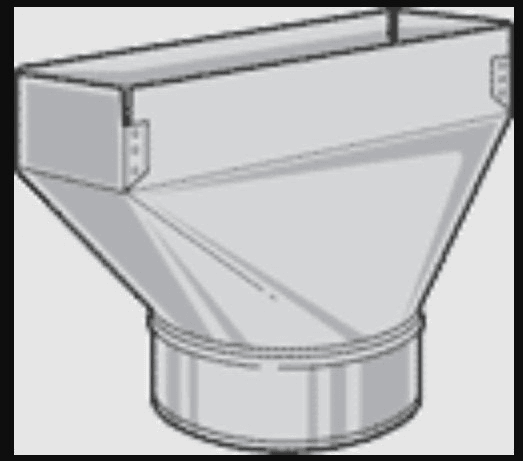 Crescent Parts | Sheet Metal Stack Boot, 2-1/4"x12" - 6" Straight