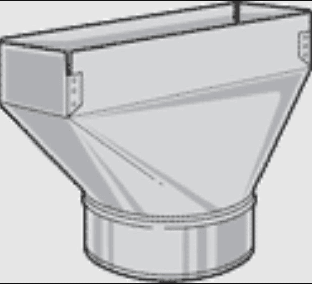 Crescent Parts | Sheet Metal Register Boot, 6"x14" - 6" Straight Back