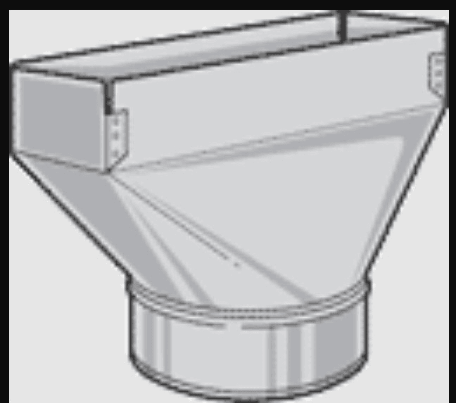 Crescent Parts | Sheet Metal Register Boot, 6"x12"-6" 90 deg Angle