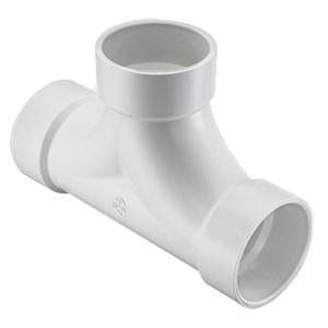 PVC DWV 2-Way Cleanout Adapter, 4 in. Hub x 4 in. Hub x 4 in. Hub ...